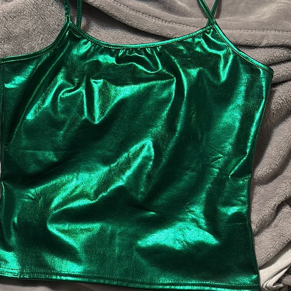 Allegra K | Tops | Allegra K Green Camisole Top With Elegant Design ...